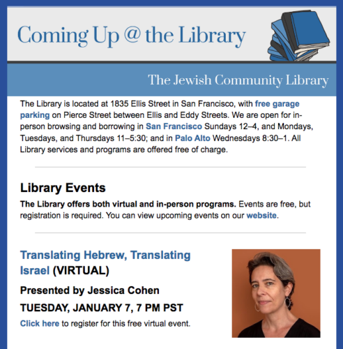 Newsletter - Jewish Community Library